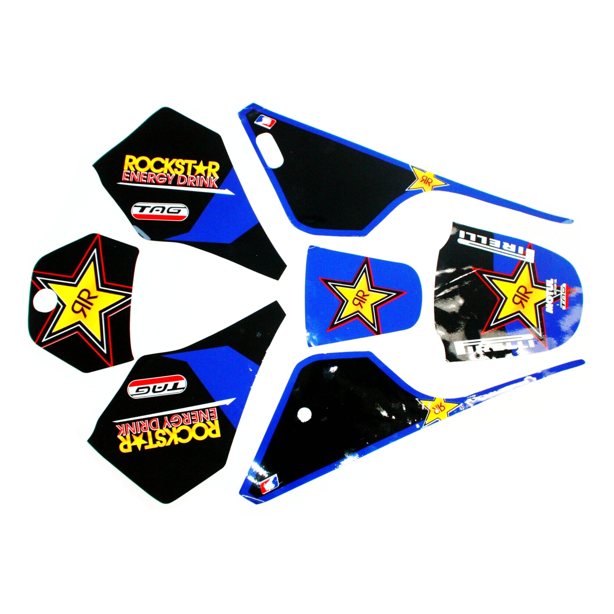 3M ROCKSTAR Decals Graphics Sticker Kit YAMAHA PEEWEE 80 PW80 PY80 Fai ...