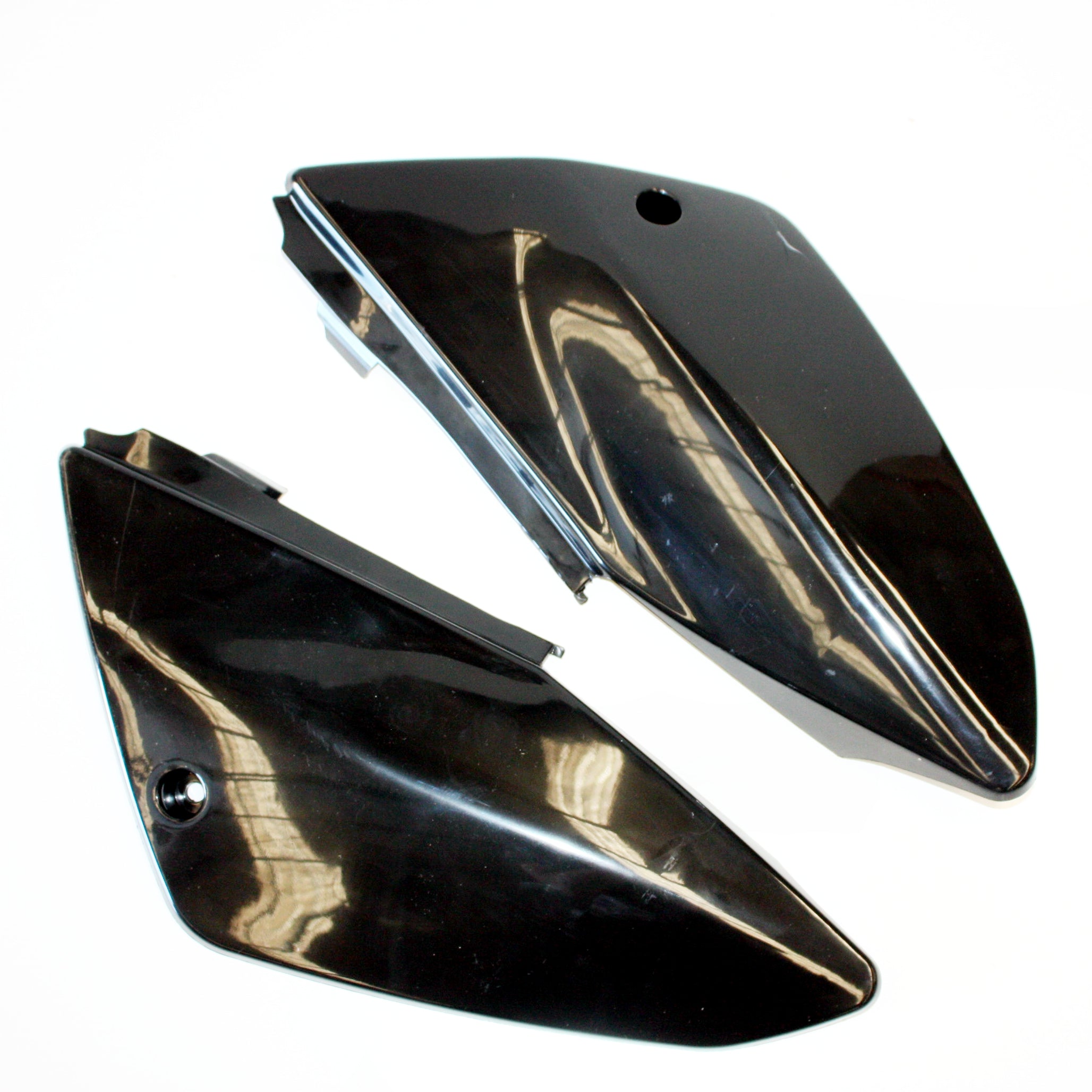 BLACK Plastic Left Right Number Plate Guard Fender CRF70 Style PIT PRO ...