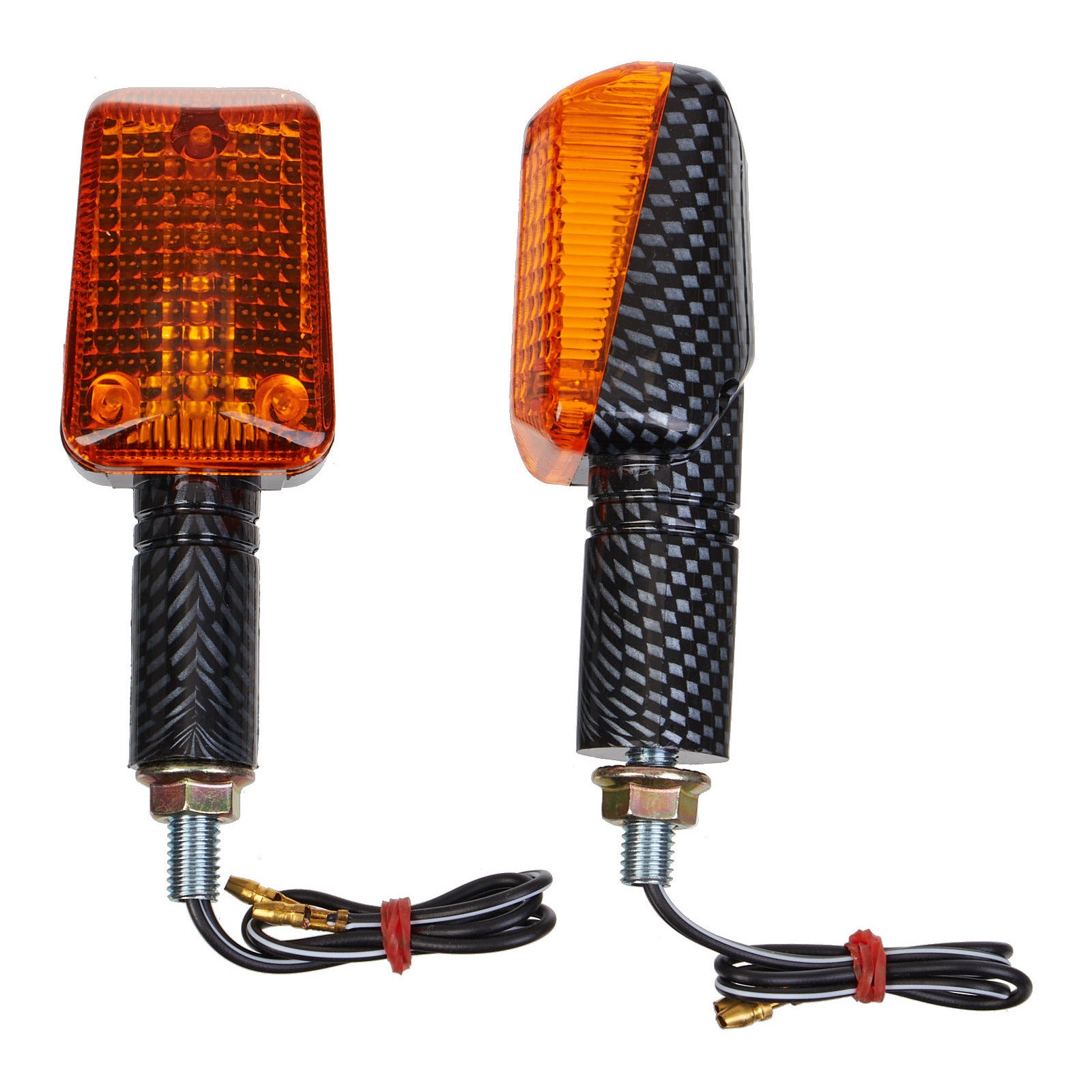 Whites Flasher Universal Rubber Long Mount Carbon (Pair) – Buzz Bikes