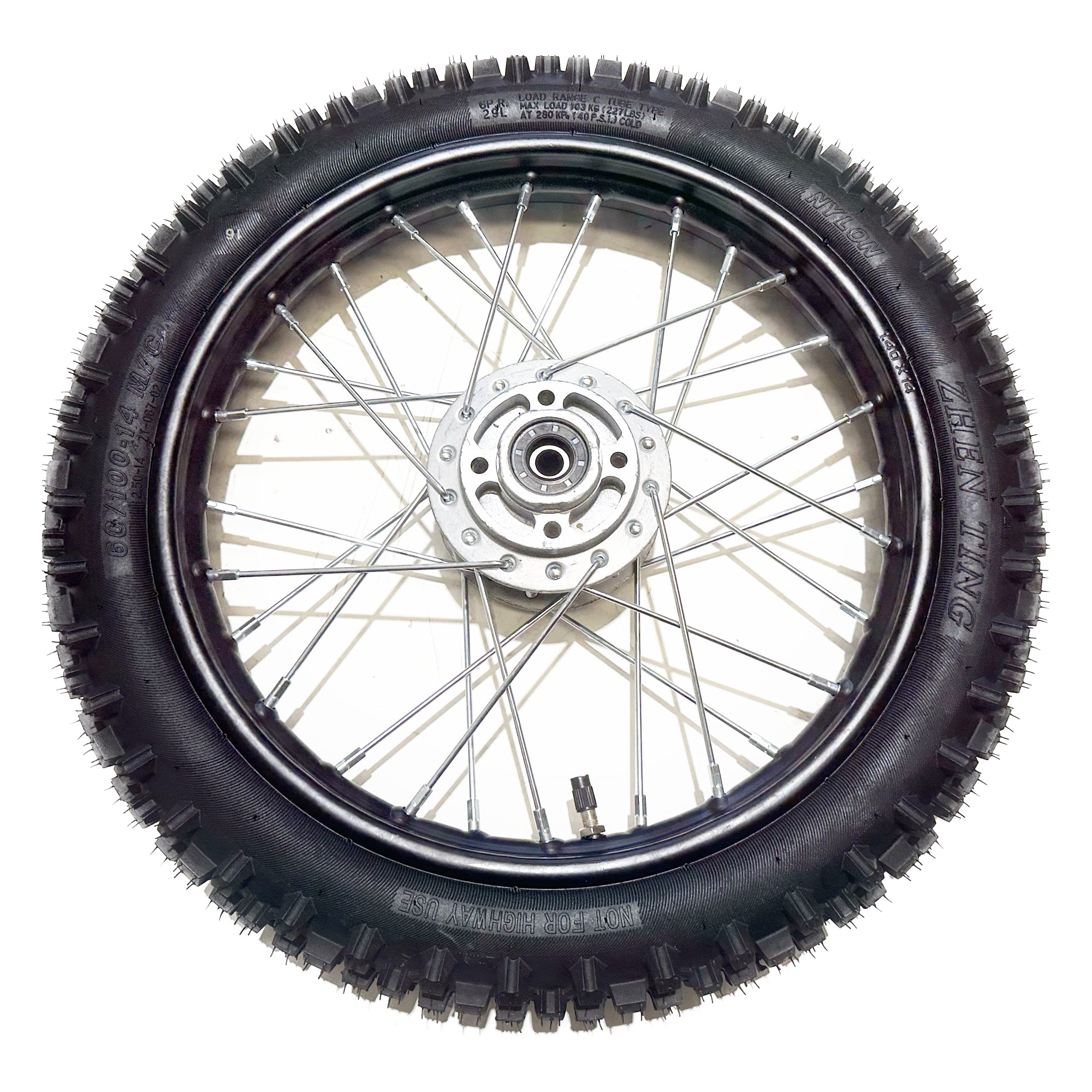 12mm 60/100-14 14" Inch Front Wheel Rim Knobby Tyre PIT PRO Dirt Bike ...