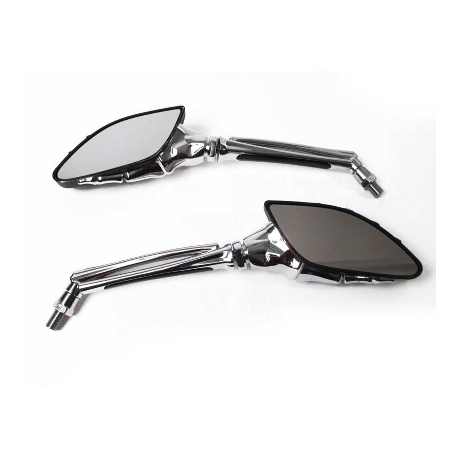 Whites Mirror Universal Skeleton Hand Chrome/Black 10mm (Pair) – Buzz Bikes