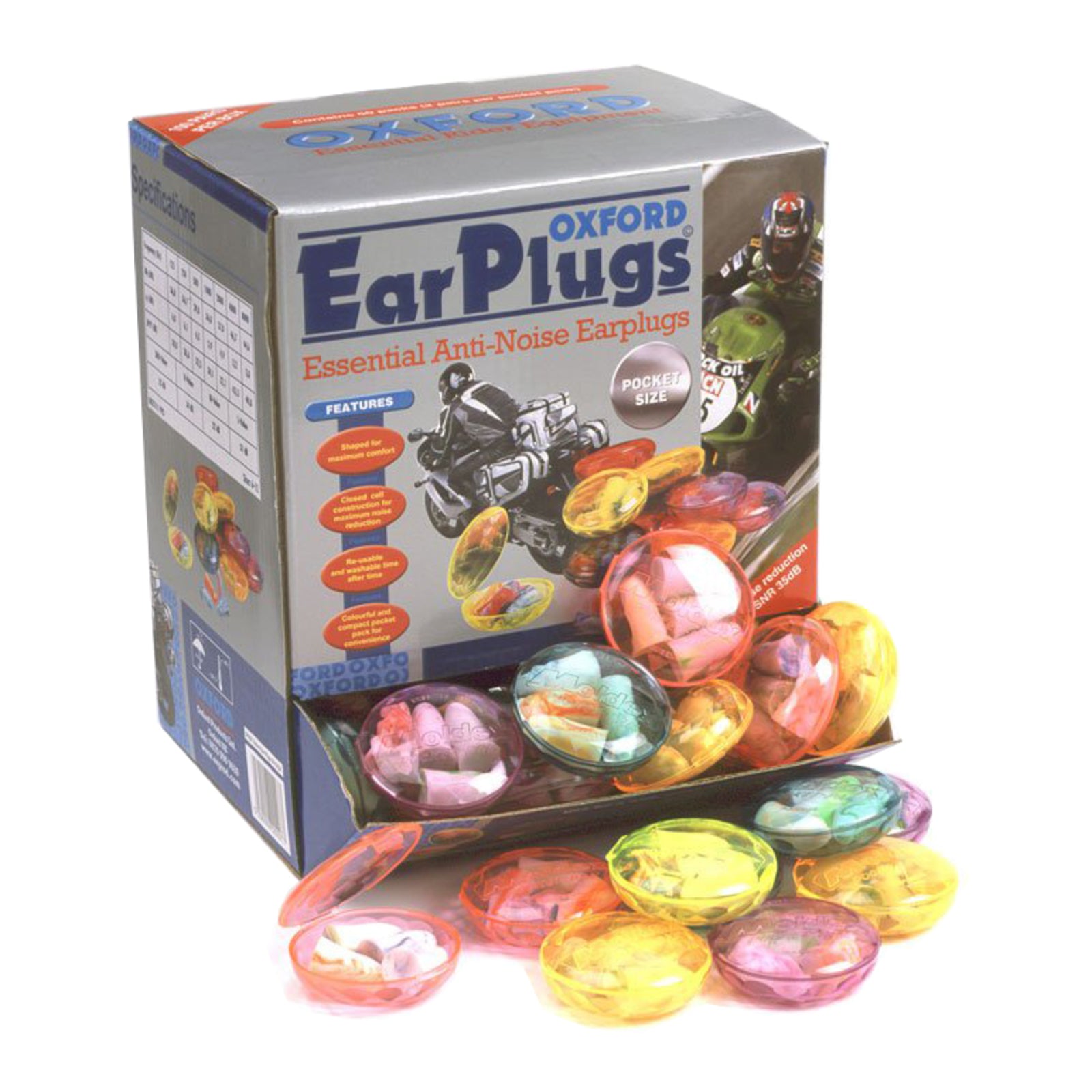 Oxford Moldex Ear Plugs (Box 100 Packs) (2 pairs each pack) – Buzz Bikes