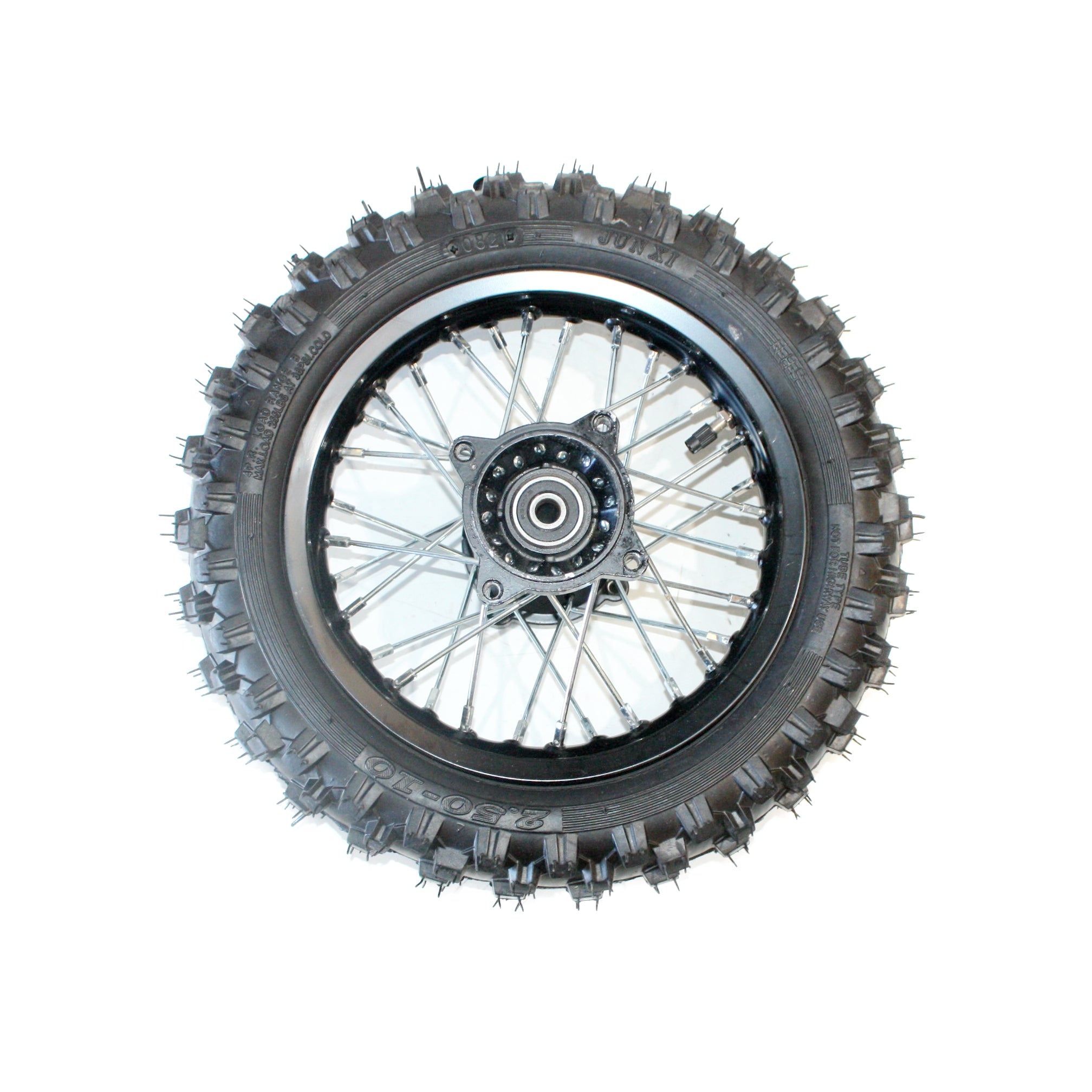 BLACK 15mm Axle 2.50 - 10 10" Inch Rear Wheel Rim + Tyre Tire PIT PRO ...