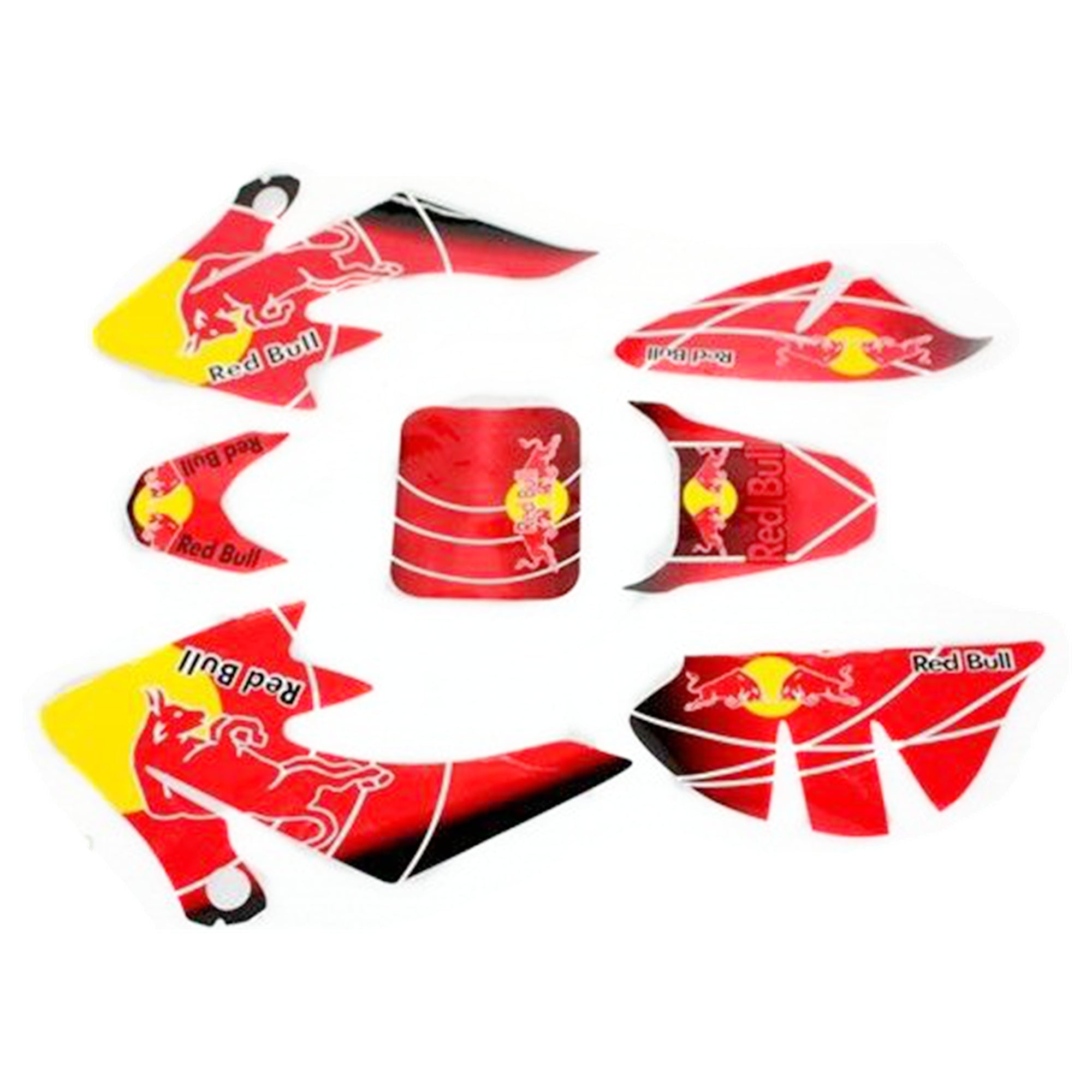 RED Decals Graphic Sticker Kit CRF50 Style Fairing 125cc PIT PRO Trail ...