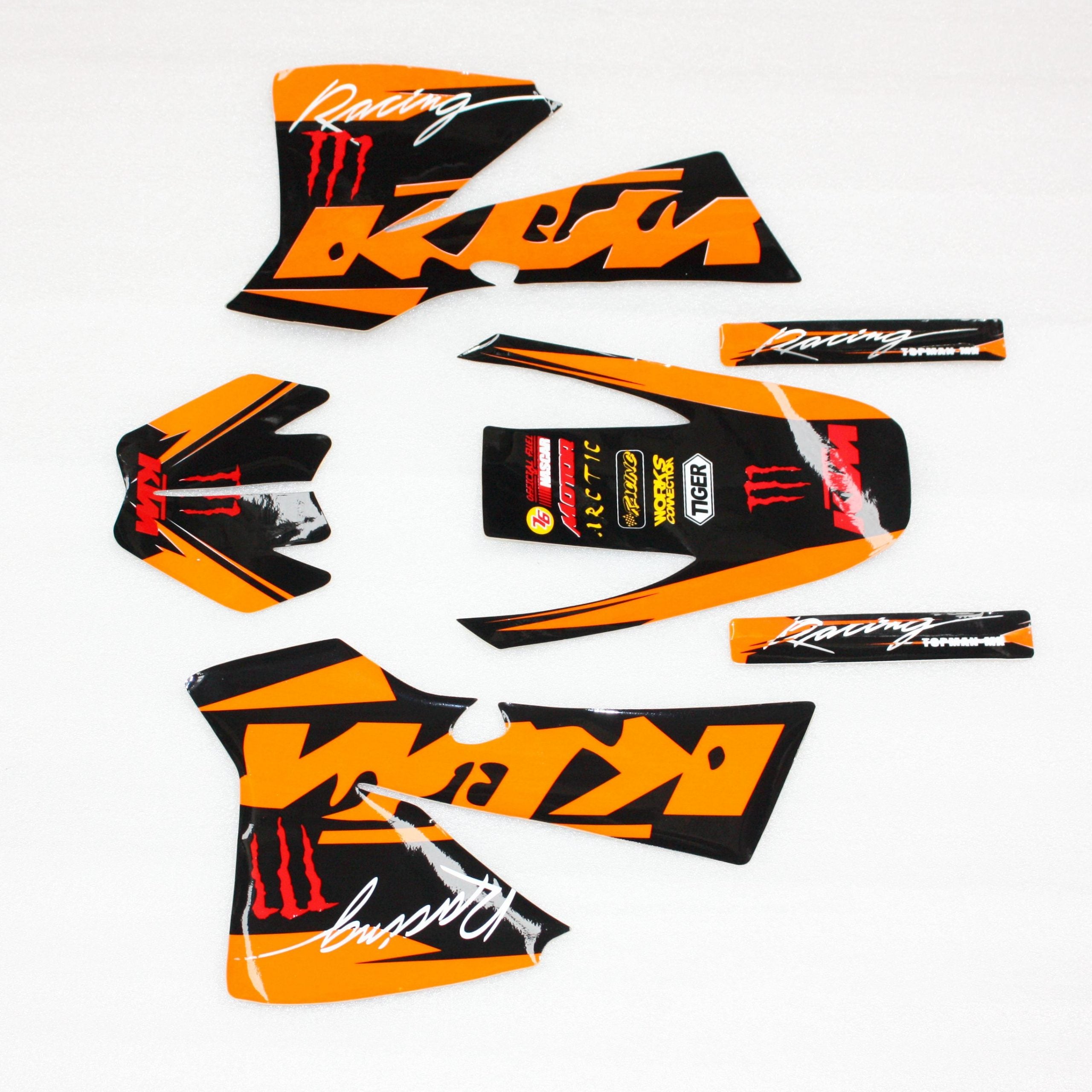 3M KTM Decals Graphics Sticker Kit KTM 50 Style Fairing PIT PRO Trail ...