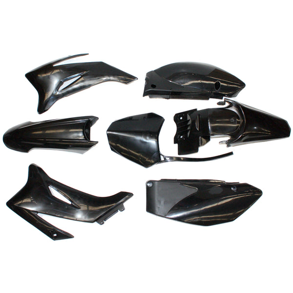 BLK TTR 110 Plastics Guard Fairing Body Kit + Seat + Tank PIT Dirt Bik ...